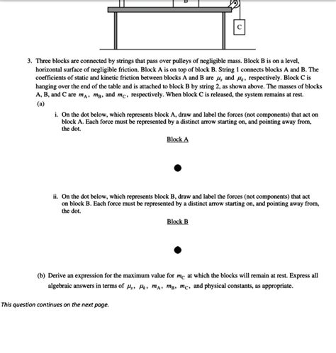 three blocks are connected by strings that pass over pulleys of