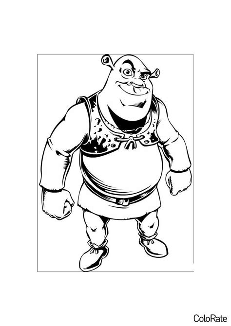 Раскраски из мультфильма Шрек Shrek распечатать на А4