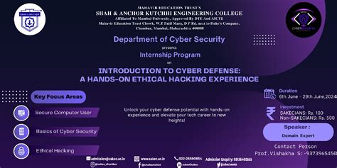 Summer Internship Sakec Cyber Security Shah And Anchor Kutchhi