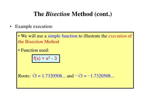 ppt the bisection method powerpoint presentation free download id 5388389
