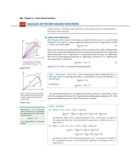 Math Work Ch12 1 Math Work 848 Chapter 12 Vector Valued Functions 12 Calculus Of Vector