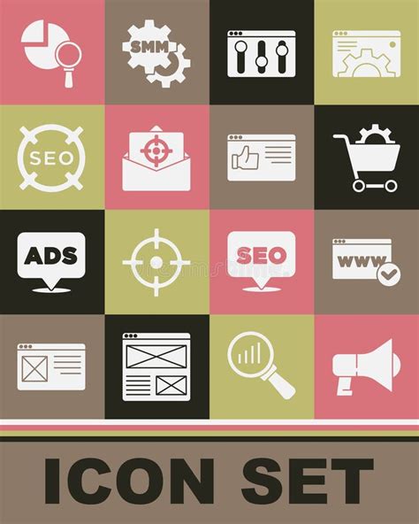 Set Megaphone Website Template Shopping Cart Browser Setting Mail And E Mail Seo