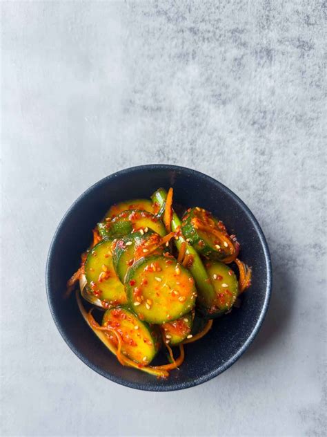 Korean Cucumber Kimchi Oi Kimchi 오이김치 Quick And Spicy The Sidesmith