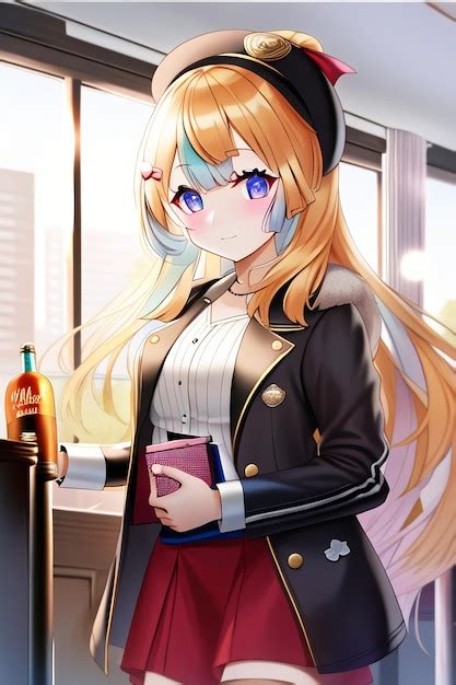 Premium AI Image A Girl With A Bottle Of Coca Cola On Her Lap