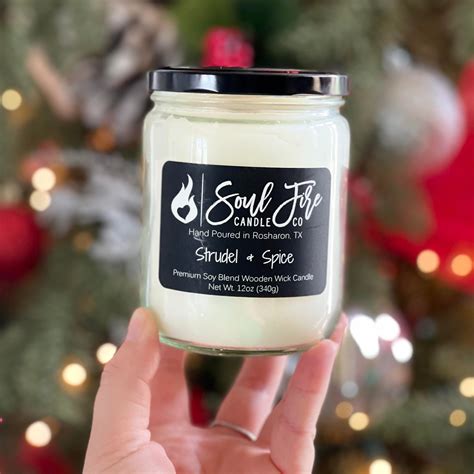 Strudel And Spice Wooden Wick Candle Soul Fire Candle Company