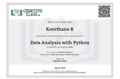 Keerthana R On Linkedin Dataanalysis Python Cognitiveclassai