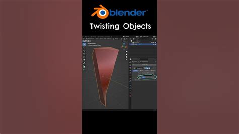How To Twist Objects In Blender Blender3d Blendertutorial Shorts