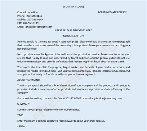 Writing Effective Press Release EPressRelease Org