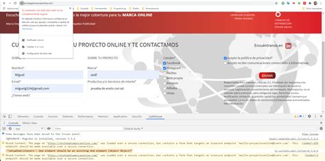 wordpress html form with mailto action does not work due to insecure endpoint stack overflow