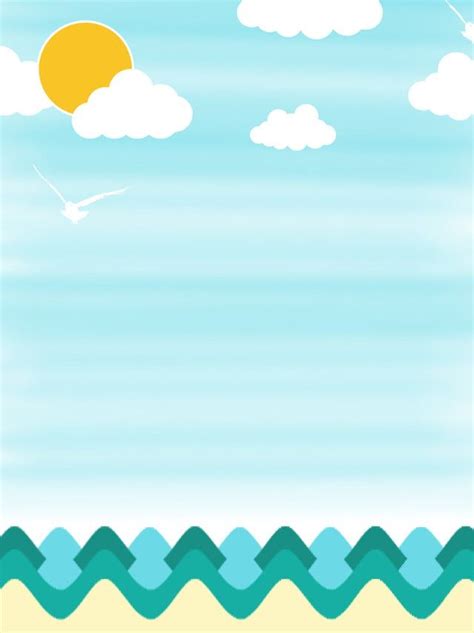 Ocean Background With Blue Sea And Sun