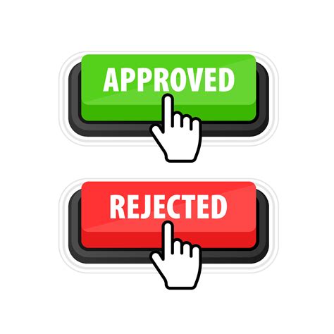 Approved Rejected Button Sign Check Mark Approval Sign 27668912 Vector Art At Vecteezy