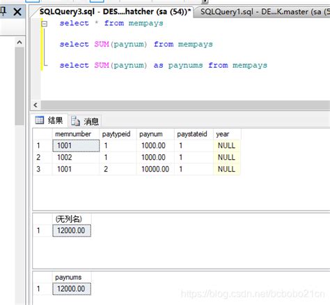 sql sum函数 csdn博客