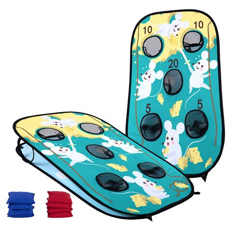 Buy Himal Corn Hole Boards With Bean Bag Toss Game Collapsible Portable 5 Holes Cornhole Set