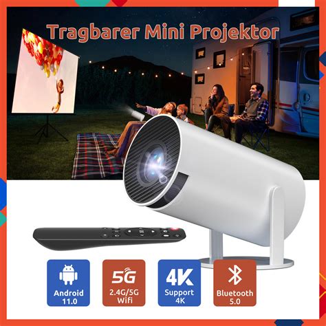 Xgody Android 11 0 Portable Projector Ultra Hd 1080p Lcd Smart Mini
