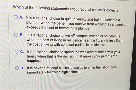 Solved Which Of The Following Statements About Rational Solved Which Of The Following Statements About Rational