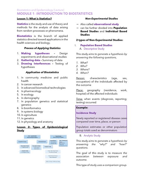 Module Transes MODULE INTRODUCTION TO BIOSTATISTICS Lesson What Is Statistics