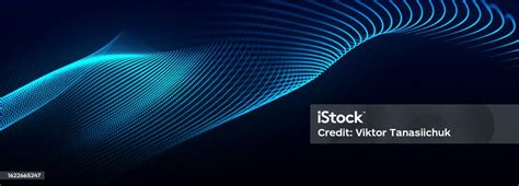 디지털 기술 배경입니다 빛나는 포인트의 다이나믹한 웨이브 프리젠테이션 디자인을 위한 미래 지향적인 배경 3d 와이드스크린 0명에 대한 스톡 사진 및 기타 이미지 Istock