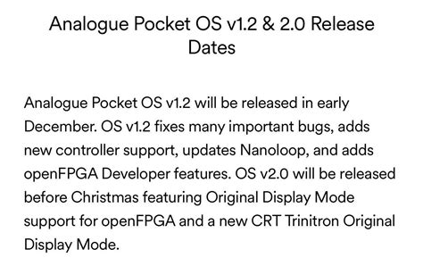 So Is Openfpga Display Mode Avaliable Now R Analoguepocket