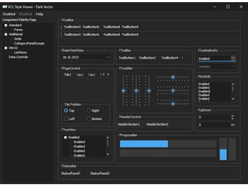 Delphistyles Vcl Style Dark Vector