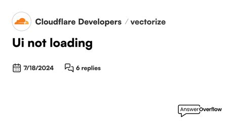 Ui Not Loading Cloudflare Developers
