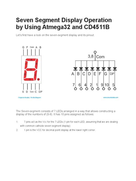 7 Segment Display Control Using Atmega32 And Cd4511b Pdf