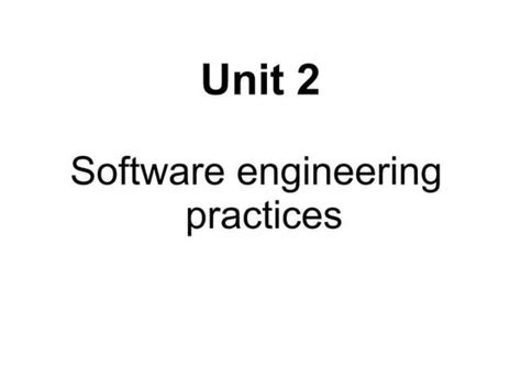 Software Engineering Practice Ppt