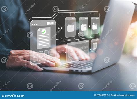 Document And Database Management Concept Record Keeping Database