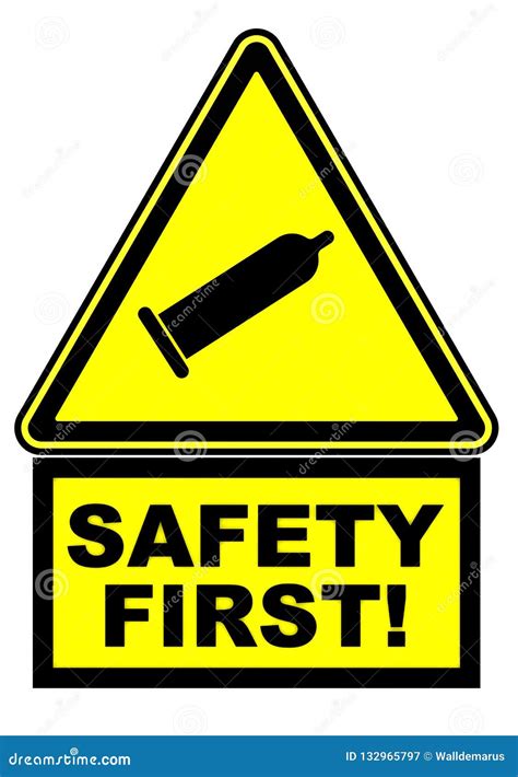 Sex Safety First A Warning Sign Stock Illustration Illustration Of