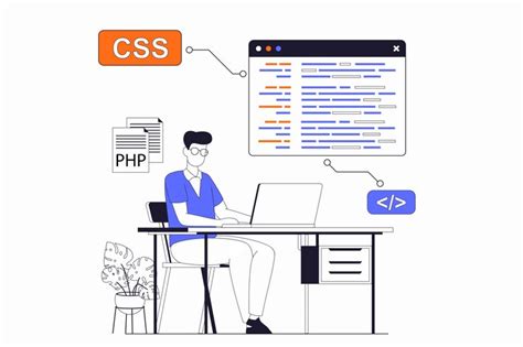 Premium Vector Development And Programming Concept With People Scene