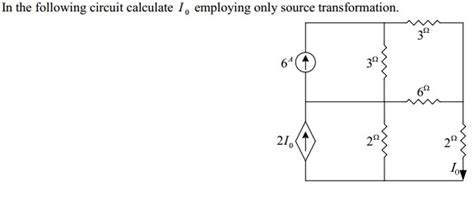 solved in the following circuit calculate i0 employing only