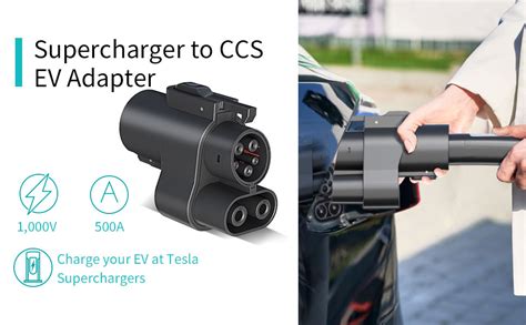 Tesla Supercharger Nacs To Ccs Electric Vehicle Adapter 500 Amps 1 000v Fast