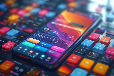 futuristic mobile ui design cuttingedge app interfaces premium ai