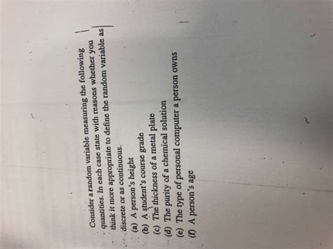 solved consider a random variable measuring the following