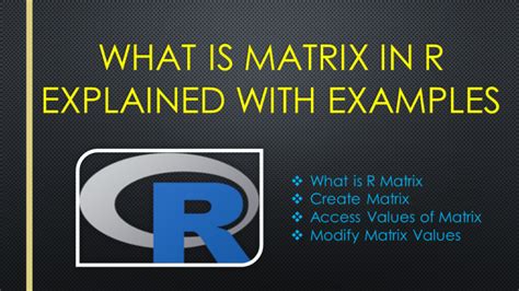 What Is Matrix In R Explained With Examples Spark By Examples