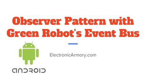 Eventbus And Observer Pattern Android App Development Youtube
