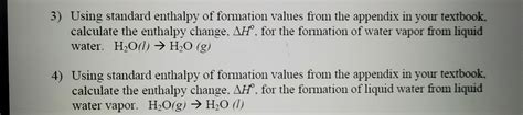 Solved Using Standard Enthalpy Of Formation Values From Chegg