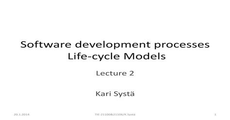 pdf software development processes life cycle · pdf filesoftware