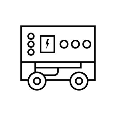 Premium Vector Generator Icon Portable Power Generator Linear Icon