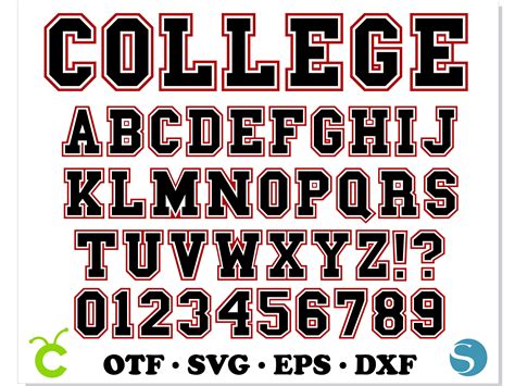 College Font Svg Cricut College Font Otf Varsity Font Svg Inspire Uplift