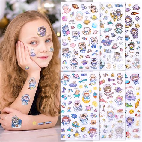 ขายดี สติกเกอร์ ลายนักบินอวกาศ ยานอวกาศ สําหรับเด็กผู้หญิง แต่งหน้า ปาร์ตี้ Shopee Thailand