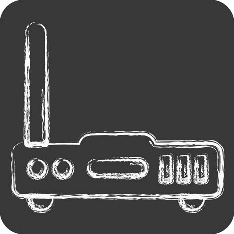 Icon Router Suitable For Computer Components Symbol Chalk Style Simple Design Editable