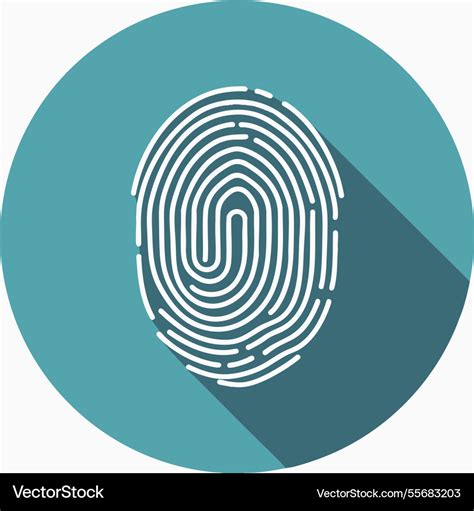 Fingerprint Login Icon Royalty Free Vector Image