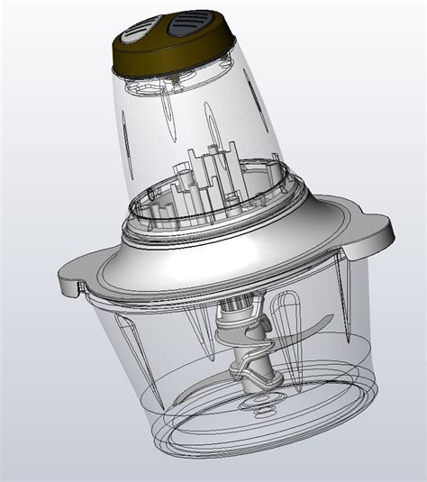 产品级家用绞肉机设计 SOLIDWORKS 2017 模型图纸下载 懒石网