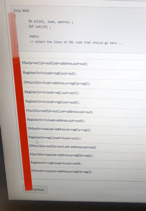 question 10 1 pts select the lines of hdl code shown