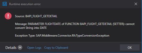 Sap Bapi Activity Error With Unspecific Message Activities Uipath