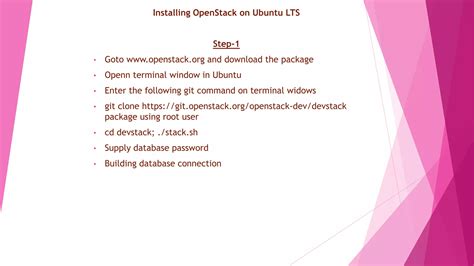 Installing OpenStack On Ubuntu LTS PPT