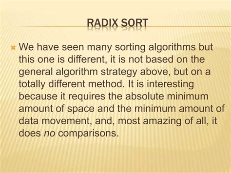 Radix Sort Presentation Pptx Computer Software And Applications Computing
