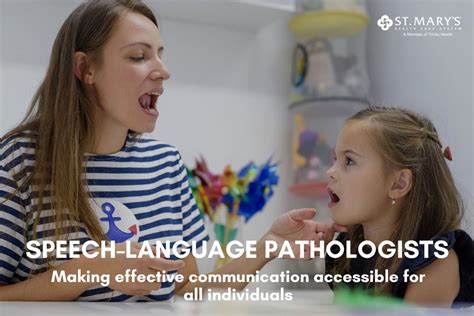 What Does A Speech Language Pathologist Do St Mary S Health Care System