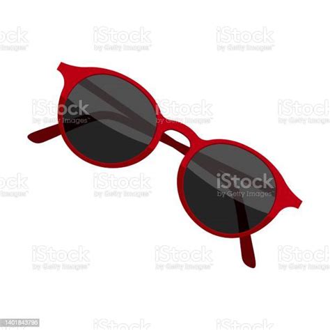 둥근 청소년 선글라스 모양과 색상이 다른 안경의 벡터 일러스트레이션 흰색에 고립 된 태양으로부터 눈을 보호하기위한 만화 액세서리 그늘에 대한 스톡 벡터 아트 및 기타 이미지