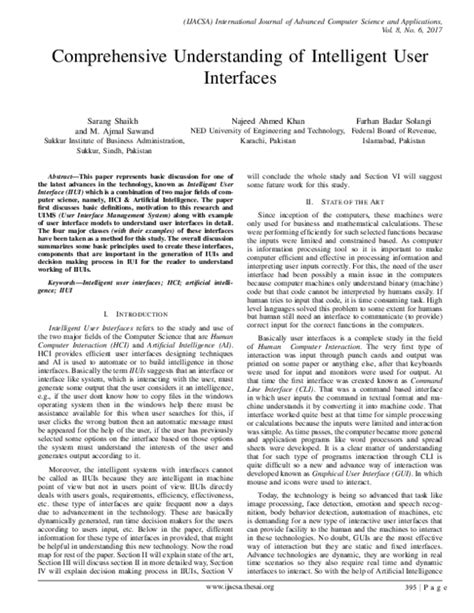Pdf Comprehensive Understanding Of Intelligent User Interfaces Farhan Solangi